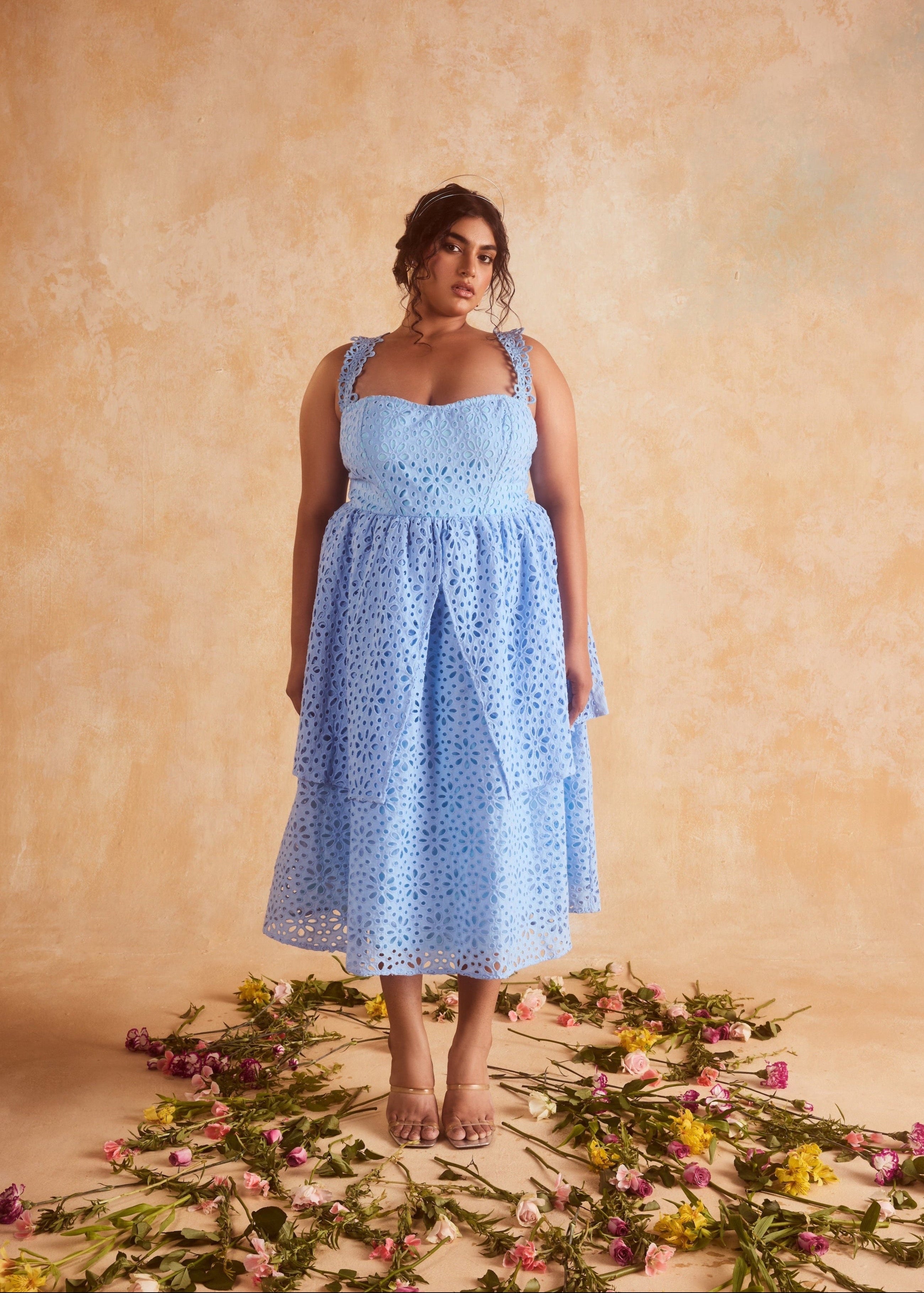 Patricia Blue Schifili Midi Dress – Lea Clothing Co.